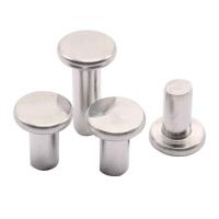 China 304 Stainless Steel Flat Head Solid Rivets M3-M16 Size 6-100mm Length Industrial Fasteners for sale