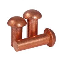 China M8 Copper Domed Head Stainless Steel Solid Rivets Grade 10.9 ROHS 3-50mm Length for Automation Equipment for sale