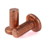 China ROHS Copper Flat Head Solid Rivets M2-M8 Size 3-50mm for Industrial Machinery and Automation Equipment for sale