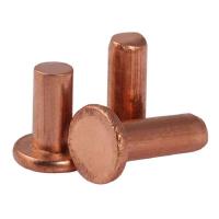 China ROHS Copper Flat Head Solid Rivets M2-M8 Size 3-50mm for Industrial Machinery and Automation Equipment for sale