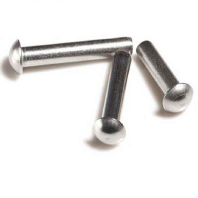 China 304 Stainless Steel Round Head Solid Rivets M2-M6 Size Range 3-55mm ROHS Compliant Industrial Fasteners for sale