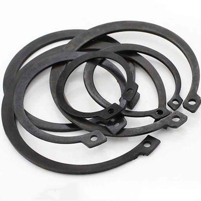 China Alloy Steel Internal Retaining Rings DIN7982 M8-M43 Size Range with Black Oxide Finish for sale
