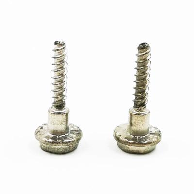 China 3mm Stainless Steel Self Tapping Screws ANSI Hex Flange Blunt Tip Screws for sale