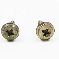 China 3mm Stainless Steel Self Tapping Screws ANSI Hex Flange Blunt Tip Screws for sale