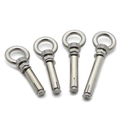 China M8 M10 M12 Stainless Steel Sleeve Expansion Concrete Lifting Eye Bolt Anchor 40-200mm Length for sale