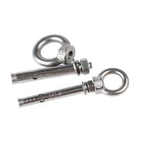 China M8 M10 M12 Stainless Steel Sleeve Expansion Concrete Lifting Eye Bolt Anchor 40-200mm Length for sale