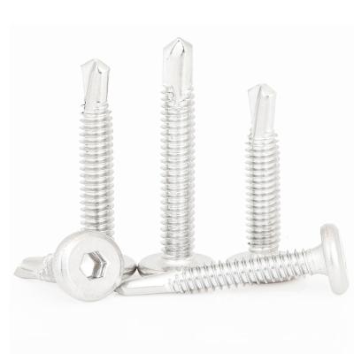 China M5.5 Stainless Steel Self Drilling Screw ANSI With EPDM Washer Black Zinc for sale