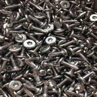 China M5.5 Stainless Steel Self Drilling Screw ANSI With EPDM Washer Black Zinc for sale