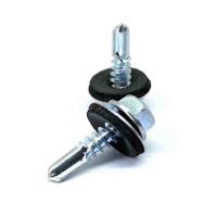 China DIN7504K Hex Head Self Drilling Screw with EPDM Washer ST3.5-ST6.3 Carbon Steel for sale
