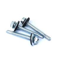 China DIN7504K Hex Head Self Drilling Screw with EPDM Washer ST3.5-ST6.3 Carbon Steel for sale