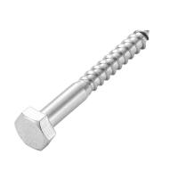 China DIN571 Self Tapping Screw M6-M16 25-280mm Stainless Steel Hexagon Head Wood Screw ANSI ASME Standard for sale