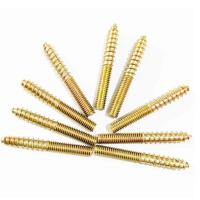 China Double Threaded Dowel Hanger Wood Screw Galvanized 150mm Length for sale