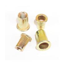 China Carbon Steel Threaded Rivet Nuts M4 M5 M6 M8 Zinc Plated with Knurled Body and Flat Head for sale