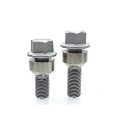 China Gr.5 Titanium Wheel Lug Bolts M14×1.5×28mm for Porsche Macan Panamera - Grade 10.9 Ball Seat Design for sale