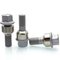 China Gr.5 Titanium Wheel Lug Bolts M14×1.5×28mm for Porsche Macan Panamera - Grade 10.9 Ball Seat Design for sale