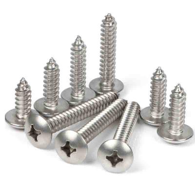 China SS304 316 Truss Pan Mushroom Umbrella Head Cross Wood Self Tapping Screw 4.8mm for sale