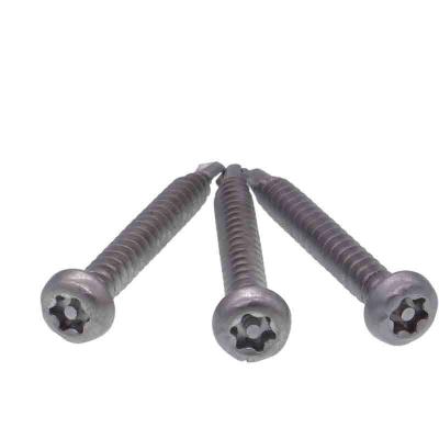 China 304 Stainless Steel Pin Head Torx Self Drilling Screws Tamper Resistant M3.5 x 16mm for sale