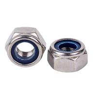 China M6 304 Stainless Steel Hex Lock Nut with Nylon Insert - Grade 4.8, 5mm Height, 10mm Width for sale