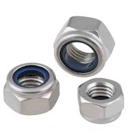 China M6 304 Stainless Steel Hex Lock Nut with Nylon Insert - Grade 4.8, 5mm Height, 10mm Width for sale