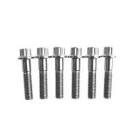 China 12 Point Flange Head Titanium Wheel Hub Bolt Metric Thread or Inch Thread for sale