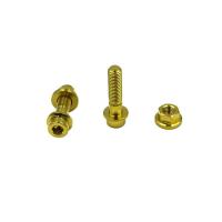 China Flange Head Titanium Wheel Hub Bolt M7 x 27mm Grade 10.9 High Strength for sale