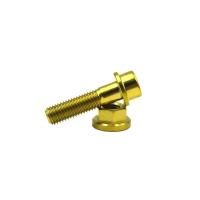 China Flange Head Titanium Wheel Hub Bolt M7 x 27mm Grade 10.9 High Strength for sale