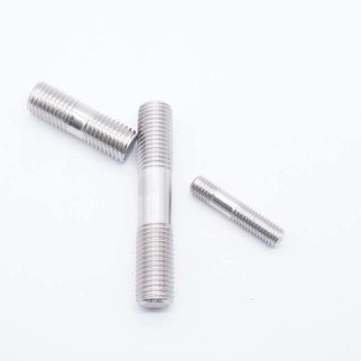 China 304 Stainless Steel Double Head Bolt Insulator Stud M6 to M24 50-150mm Thread Rod Fastener for sale