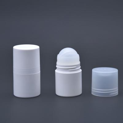 China PP Plastic Roller Ball Bottle 50ml Refillable Empty Roll On Bottle for Deodorant Custom Color for sale