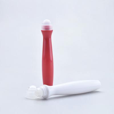 China Empty 15ml PP Plastic Roller Ball Bottle for Essential Oil Eye Serum Custom Color for sale