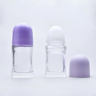 China Boolong 50ml Glass Roller Ball Bottles Leak Proof Refillable for Essential Oils for sale