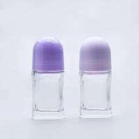 China Refillable Glass Roller Ball Bottles Luxury Empty Roll On Containers for sale