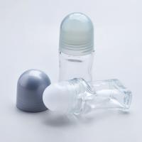 China Clear Amber Large Roller Ball Bottles Refillable Roll On Perfume Bottle for sale