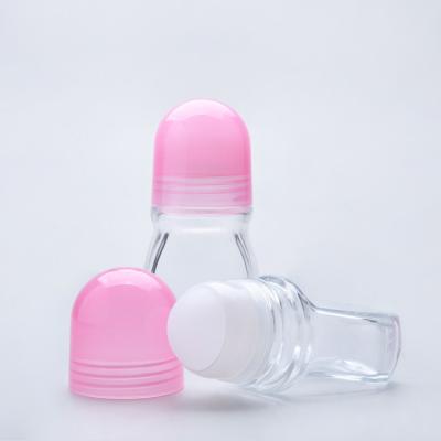 China 50ml Glass Roll On Bottles for Perfume Oil Custom Color Deodorant Roller Bottles for sale
