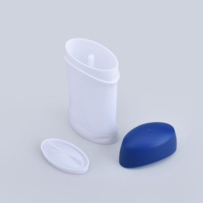 China Empty 50g Plastic Deodorant Tubes Oval Deodorant Stick Container Custom Color for sale