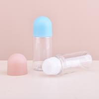 China Custom 50ml PET Roll On Deodorant Bottle Leak Proof Clear Plastic for sale