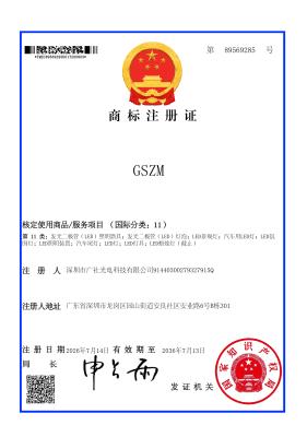 China GSZM （Trademark Registration Certificate） for sale
