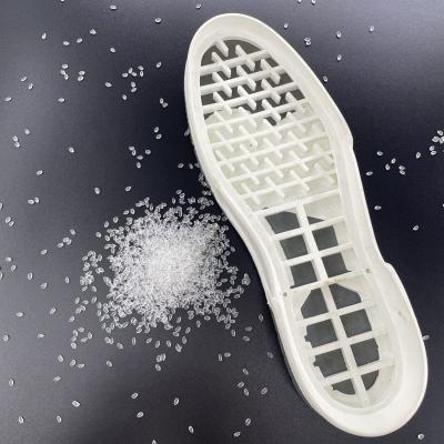 China PU-S85A Polyurethane Material for Shoe Soles - Grade 4 Yellowing Resistance, High Rebound Rate, Injection Molding Compatible for sale