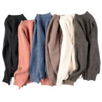 China Winter Women's Viscose/Polyester Knitted Sweater Pullover with Anti-Wrinkle Casual Long Sleeve for sale