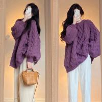 China Women's 400 grams Anti-Wrinkle Flat Knitted Pullover Sweater for Winter and Spring for sale