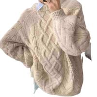China Women's 400 grams Anti-Wrinkle Flat Knitted Pullover Sweater for Winter and Spring for sale