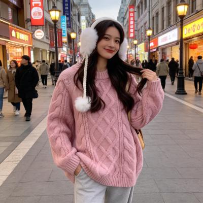 China Women's 400 grams Anti-Wrinkle Flat Knitted Pullover Sweater for Winter and Spring for sale