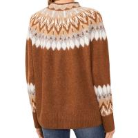 China Women's Knitted Sweater Pullover with Cotton/Acrylic/Spandex/Wool Blend 12 GG Hand Embroidery for sale