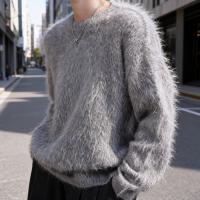 China Skin Friendly Women's Brushed Wool 13GG Knitted Sweater Pullover for Winter Warmth for sale