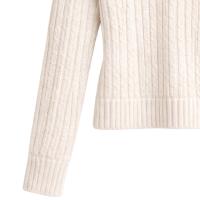 China Women’s Textured Knit V Neck Sweater Pullover with 320 grams Fabric for Casual Elegant Wear for sale