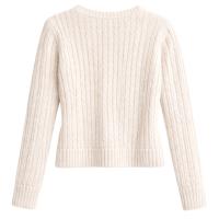 China Women’s Textured Knit V Neck Sweater Pullover with 320 grams Fabric for Casual Elegant Wear for sale