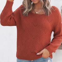 China Women's 100% Polyester Sweater Pullover with Anti-Wrinkle Feature and 12 GG Knit for sale