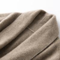 China Breathable Anti-shrink 12 GG Cashmere Cardigan Women's Coat with V-neck Rib Knit Design for sale