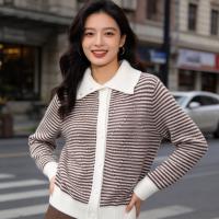 China Custom 100% Cashmere Cardigan Breathable Anti-shrink Knitted Sweater for Women for sale