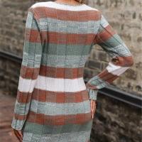 China Vintage Striped Acrylic Sweater Dress Bodycon Knit Dress with Spaghetti Straps for sale