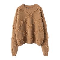 China 100% Cashmere Winter Casual Pullover Sweater with 410 Grams Knitted Tassel Design for sale